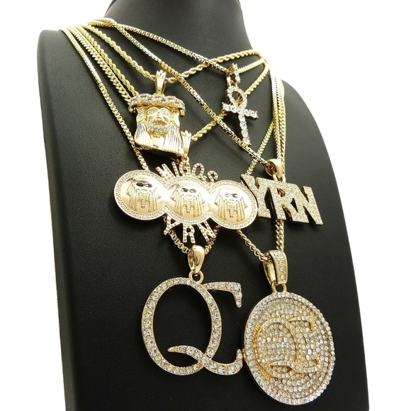Accessories | Iced Migos Qc Yrn Jesus Ankh 6 Chain Necklace Set | Poshmark